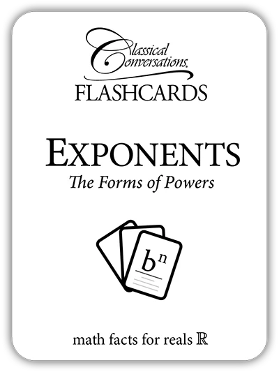 Math Flashcards Exponents: The Forms of Powers – Classical ...
